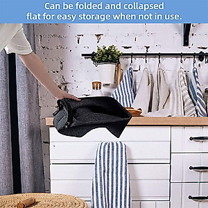 Storage Basket, Collapsible Rectangular Felt Storage Bins with Handles, Laundry Basket Storage Solution for Office Nursery Wardrobe Bookshelf Bedroom Keepsake Toys(Black)