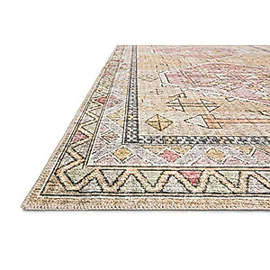 Loloi II Skye Collection SKY-04 Gold / Blush, Traditional 7'-6" x 9'-6" Area Rug