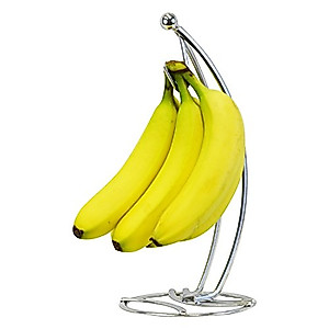 Southern Homewares Chrome Finish Metal Banana Holder Simple Unique Rack Countertop Holder