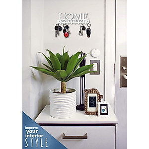 SirHoldeer Key Holder Wall Mount, Key Hooks for Wall, Key Rack for Wall Decorative, Llavero de Pared para Hogar, Metal Wall Decor for Hallway, Entryway, Small Hanger, Farmhouse Sweet Home Sign