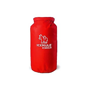 IceMule Pro Dry Pack – Water Resistant Nylon Food Storage Pouch Dry Bag, Perfect for Keeping Lunch Dry While Hiking, Camping, and Beach-Going, 10 Liter, Red