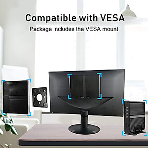 msecore Mini PC, Fanless Desktop Computer with i7 8th Processor, 8G DDR4 RAM | 256G NVME SSD, 4K@60HZ, HDMI, DP, Dual Display, WiFi 6, Bluetooth5.1, WOL, Support Auto Power On, Windows 11 Pro