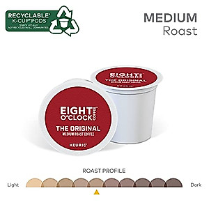 Eight O'Clock Coffee The Original, Single-Serve Keurig K-Cup Pods, Medium Roast Coffee Pods, 24 Count (Pack of 4)