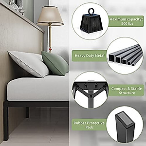 Musen Full Bed Frame, 14 Inch Platform with Storage, Heavy Duty Steel Metal Bed Frame No Box Spring Needed, Noise Free, Anti-Slip, Easy Assembly (Max Load: 1200lb)