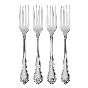 Oneida True Rose Dinner Forks, silver set of 4