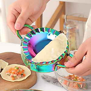 Buyer Star Rainbow rolling pin-15.8-inch Professional Rolling Pin Fondant, Dumplings, Cookies, Pizza Dough, Pasta, Pie Crust, Pastry - Metal French Rolling Pin Roller (NO.0)