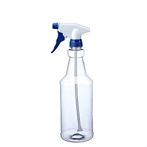 Consolidated Plastics 32 oz Spray Bottle with Leakproof Sprayer, PET (Clear), 12 Pack