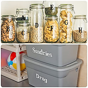 1210 Pieces10 Sheets Letter Stickers Self-Adhesive Vinyl Letter Alphabet Number Stickers Decals for Signs, Door, Car, Busine, Address Number (White)