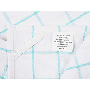 KAF Home Pantry Kitchen Dish Towel Set of 4, Cotton Rich, 18 x 28-inch (Gingham Bouquet Watering Can Flower Pot)