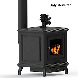 Fireplace Fan,Wood Stove Fan,Winter Home 5 Blades Heat Powered Stove Fan for for Wood Burning Stove/Pellet/Log Burner/Fireplace