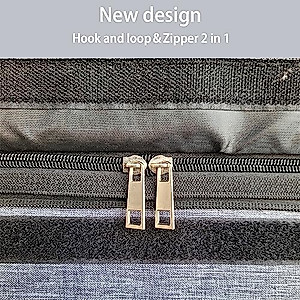 YINFEI Insulated Food Delivery Bag,Upgrade Hook and Loop＆Zipper Design,Pizza Delivery Bag,Insulated Grocery Bag for Commercial Food Transport,17"x13"x12"(Grey)