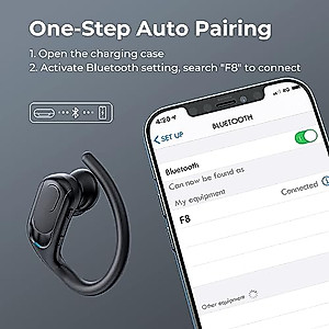 Wireless Earbuds Bluetooth 5.3 Headphones 130Hrs Playtime Wireless Charging Sports Earphones with LED Power Display IPX7 Waterproof Over-Ear Buds with Earhooks Stereo Bass Headset for Workout Running