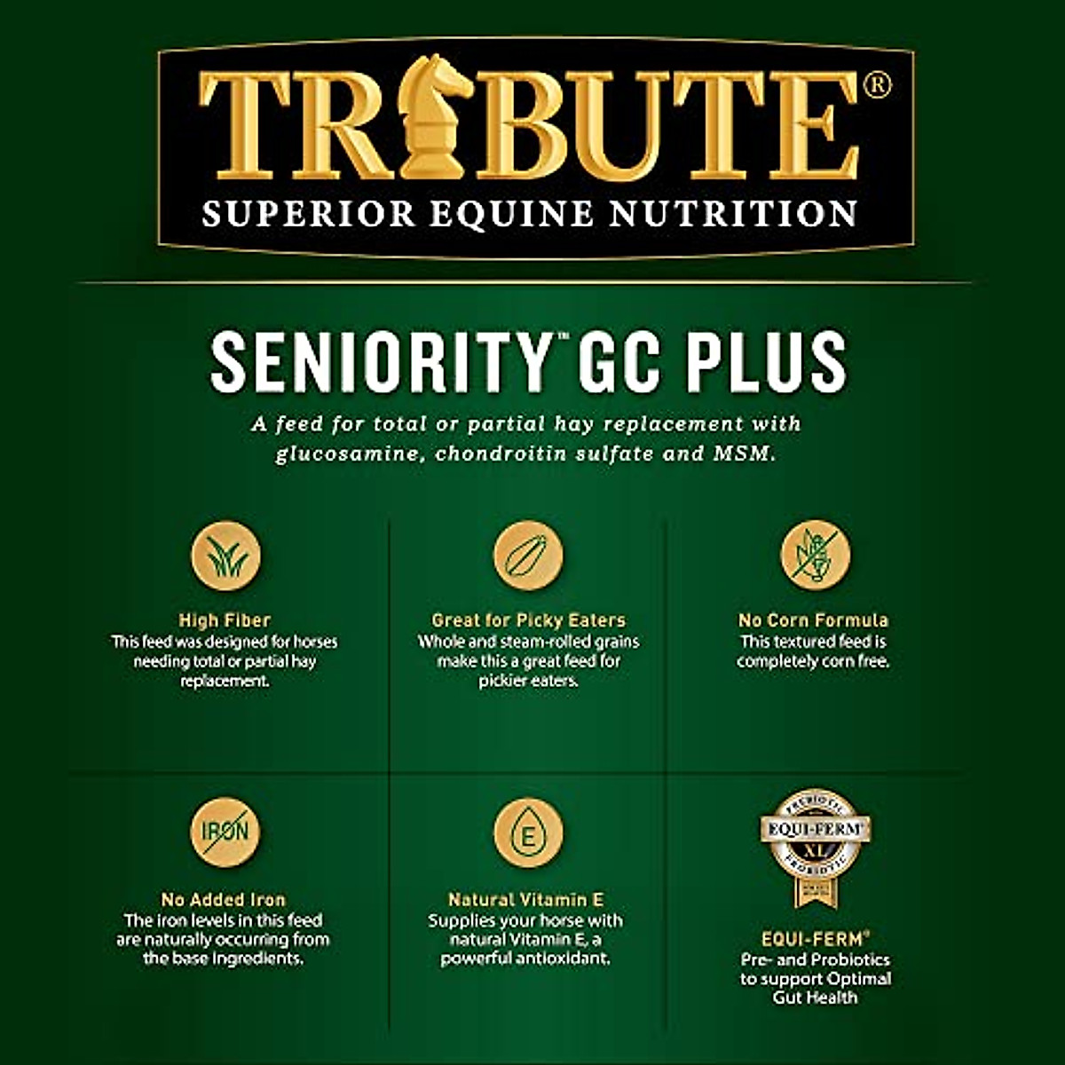 Kalmbach Feeds Tribute Maturity Textured Gc Plus for Horse, 50 lb