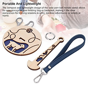 Portable Wrist Yarn Holder, Detachable Wrist Yarn Ball Minder Stand, Lightweight Twirling Yarn Organizer with Anti Kinking Design for Knitting Crocheting Craft Lover (Blue)