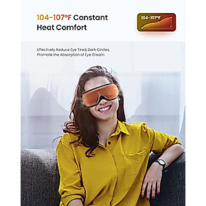 RENPHO Eyeris 1 FSA/HSA Eligible Eye Massager with Heat, Face Massager for Migraine Relief, Eye Care Mask Massager, Relax Reduce Eye Strain Dry Eye Improve Sleep, Birthday Gifts for Women/Men