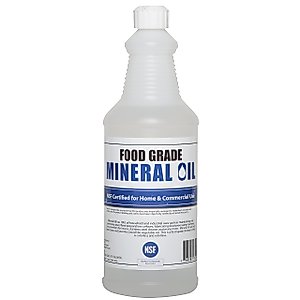 Premium 100% Pure Food Grade Mineral Oil USP, 1 Quart (32 Ounces), Butcher Block and Cutting Board Oil