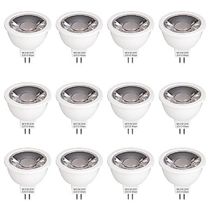Gardencoin 5W GU5.3 MR16 LED Bulbs, 2700K Soft White, Dimmable, IP65 Waterproof Low Voltage 9-17V AC/DC Bi-Pin Base, 38° Beam Angle for Landscape, Recessed, Track Lighting, 6 Pack