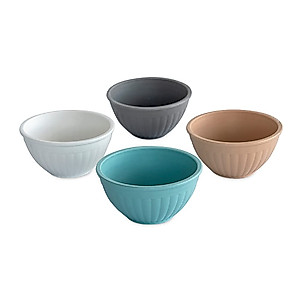 Nordic Ware Mini Prep and Serve Mixing Bowls Set, 4-Piece, Earth-Tones