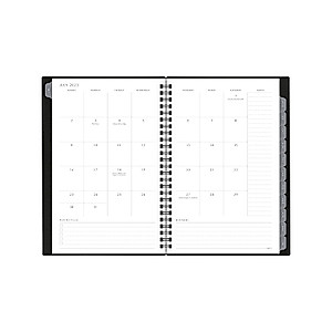 2023-2024 AT-A-GLANCE® Elevation 13-Month Academic Weekly/Monthly Planner, 5-1/2" x 8-1/2", Black, July 2023 to July 2024, 75101P05