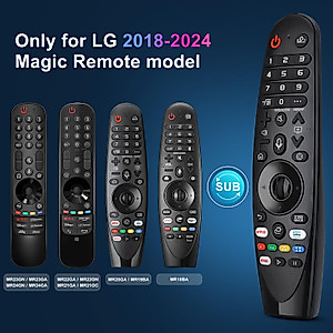 Voice Magic Remote AKB75855501 for LG OLED QNED NanoCell Webos Smart TV Magic Remote Control Replacement AN-MR20GA MR19BA MR18BA MR650A, with Pointer Function