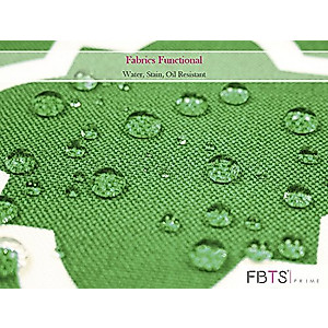 FBTS Prime Outdoor Seat Cushions Set of 2 Patio Chair Cushions with Ties 16x17 Inch Green Paisley U-Shape Chair Pads for Outdoor Patio Furniture Garden Home Office