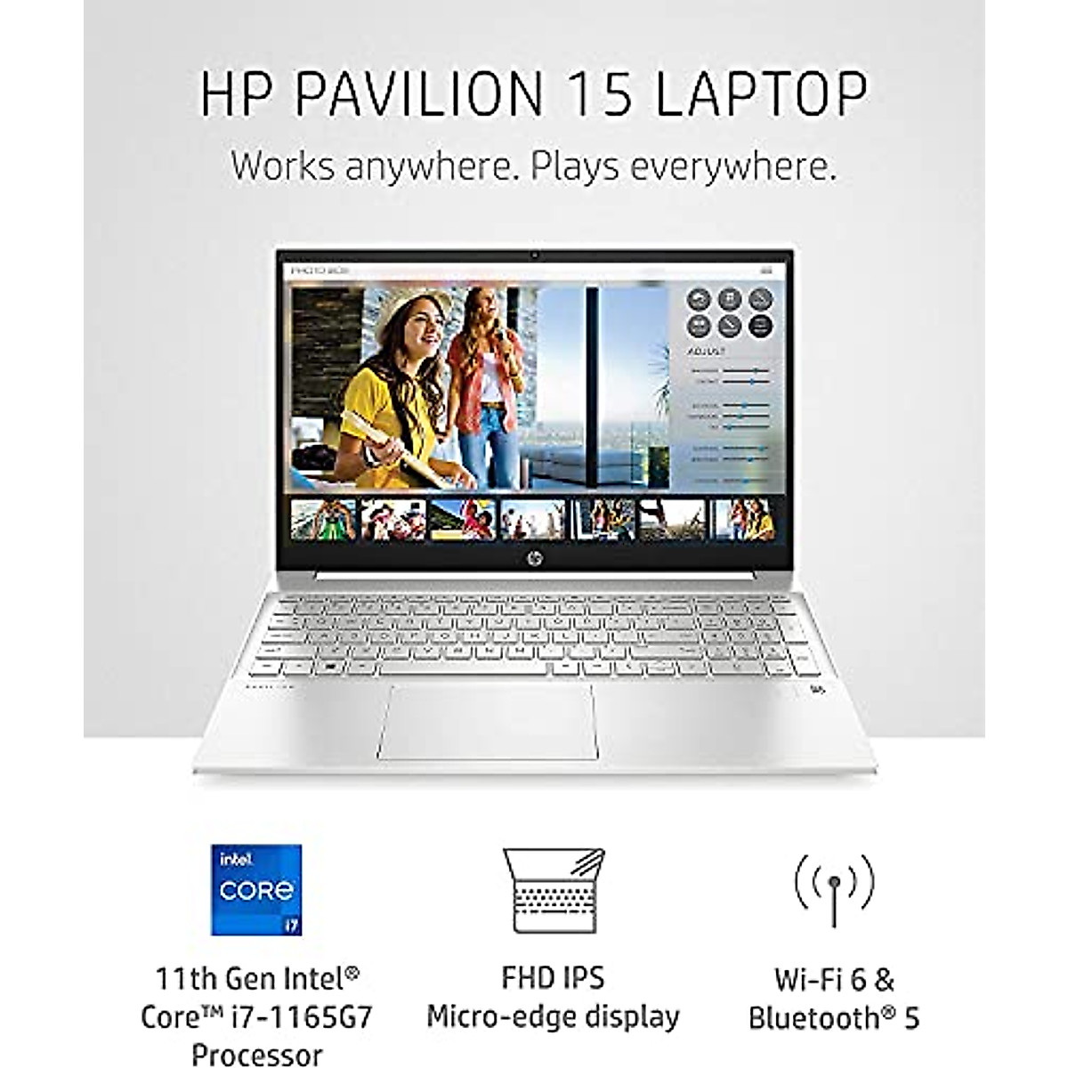 HP Pavilion 15T-EG00 Laptop 2022 15.6” FHD 1920 x 1080 Display Intel Core i7-1165G7, 4-core, Intel Iris Xe Graphics, 32GB DDR4, 1TB SSD, Wi-Fi 6, Bluetooth 5.2, 720p HD Camera, Windows 11 Home
