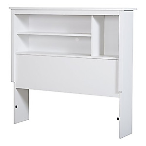 South Shore Vito Bookcase Headboard, Twin, Pure White