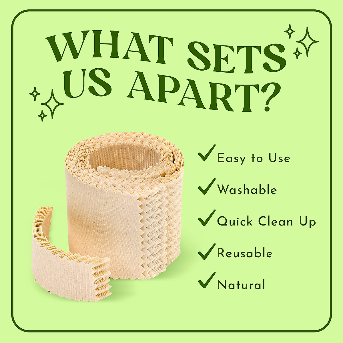 MOOM Polycotton Waxing Strips - Reusable & Washable Hair Removal Strips, Specially Engineered for Maximum Hair Removal – Perfect for Bikini Zone, Leg, Eyebrows, Body & Face Wax - 48 Count