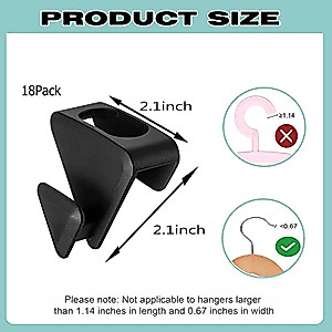 Xukrat 18 Pcs Space Saving Hanger Hooks, New Clothes Hanger Connector Hooks, AS SEEN ON TV, Closet Space Connection Hooks Cascading for Organizer Closet, Create Up to 5X Closet Space