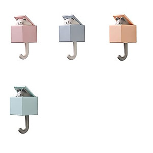Firlar 4PCS Creative Adhesive Wall Hook Key Holder, Cute Pet Hooks, Strong Viscose Punch Free Hooks, Coat Hooks Utility Hooks for Bathroom/Bedroom/Kitchen Hanging Keys, Towel, Bag