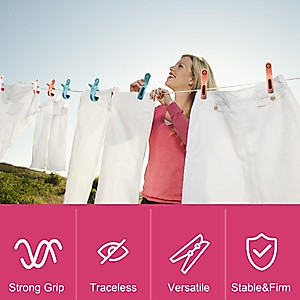 CACASO 18 Pack Beach Towel Clips for Chairs,Large Beach Chair Clips to Keep Your Towel,Heavy Duty Plastic Clothespins,Towel Hanging Clamps for Beach Chairs Pool Chairs Cruise,Strong Grip,Bright Colors