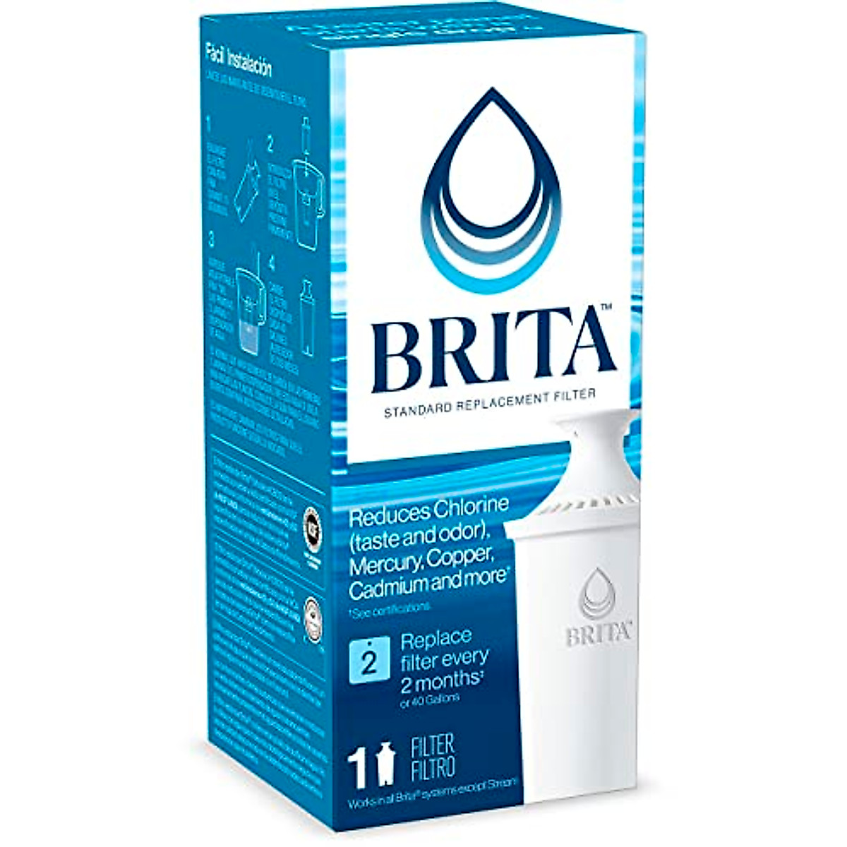 Brita Standard Filter Replacement, White