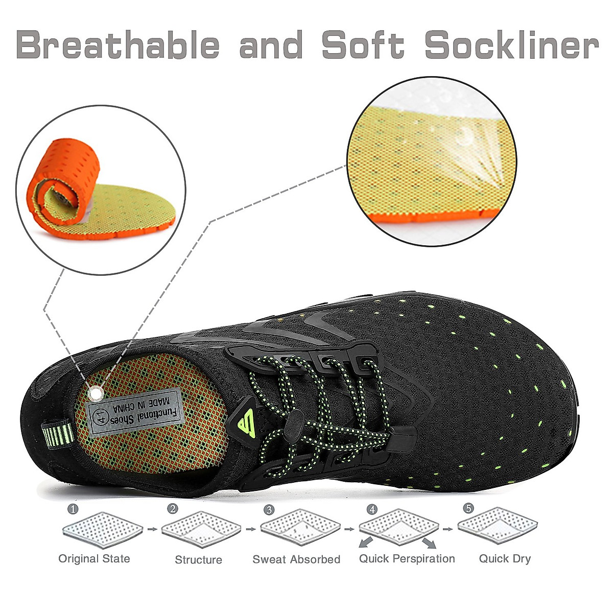 Kararao Women's Water Shoes Quick Dry Barefoot Swim Shoes Beach Shoes Pool Surfing Sailing Walking Jogging Yoga Outdoor Aqua Sports