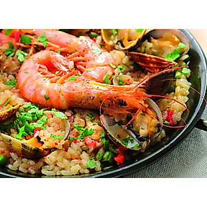 IBILI Non-Stick Cast Aluminum Paella Pan Skillet Suitable for All Cooking Methods Induction Great for Camping and Outdoor Cooking, Made in Spain (16.5 Inches)