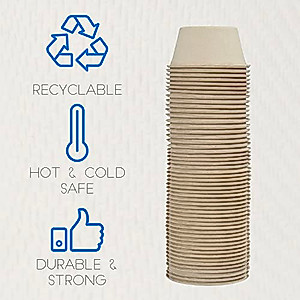 Lot45 Sustainable Small Paper Portion Cups - 2oz Condiment Container Paper Souffle Cups, 200ct Disposable Medicine Cups