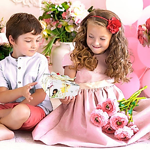 12 Sheets 28 * 20 Inches Woodland Fairy Wrapping Paper Mushroom Flowers Fairy Patterned Gift Wrap Paper for Baby Shower Spring Holidays Birthday Party DIY Craft