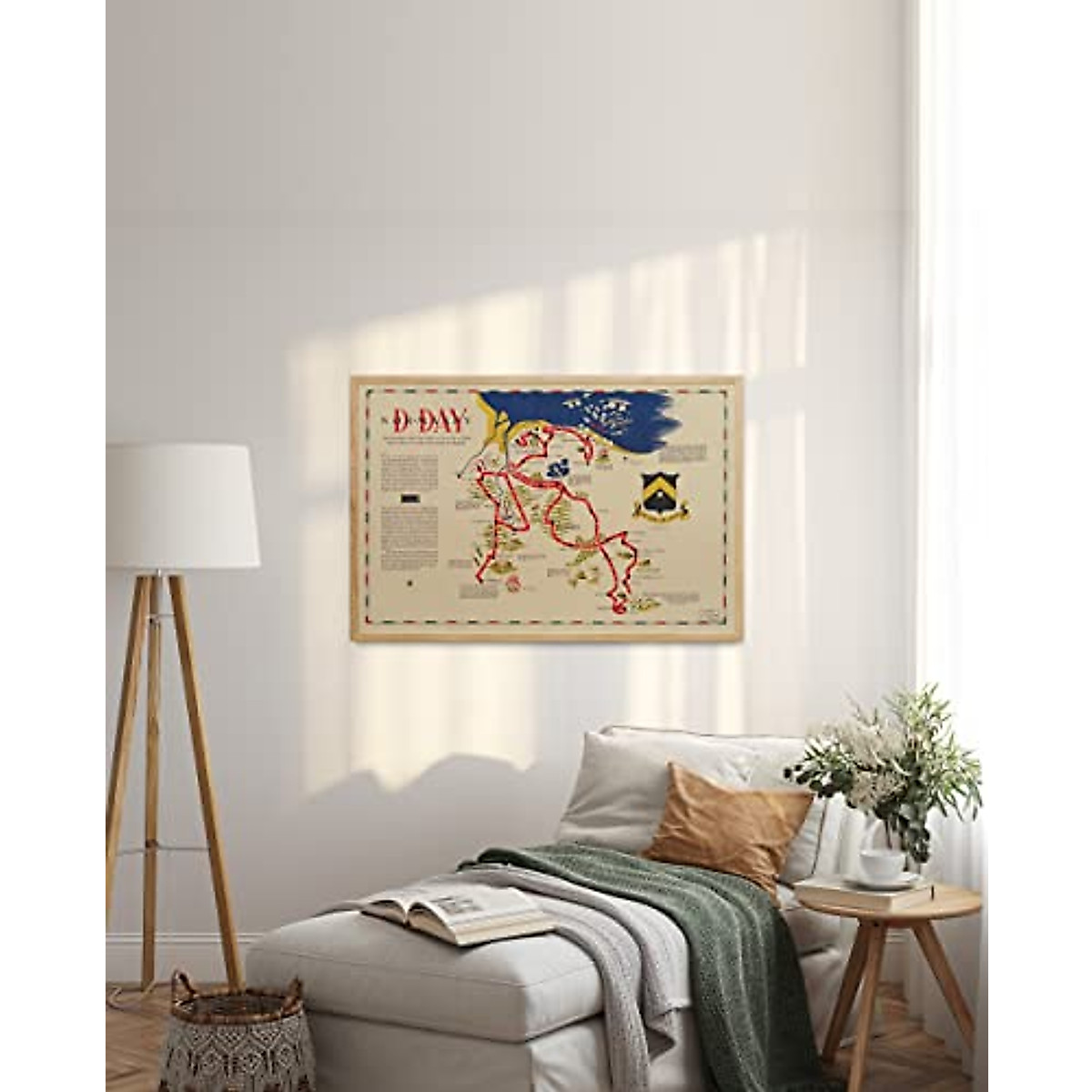 Vintage Photograph of Normandy D-Day WW2 Map Print, 1994 World War 2 Wall Art D-Day Military Decor Gifts - Historical Poster and Art Prints War Military American History (16x24)