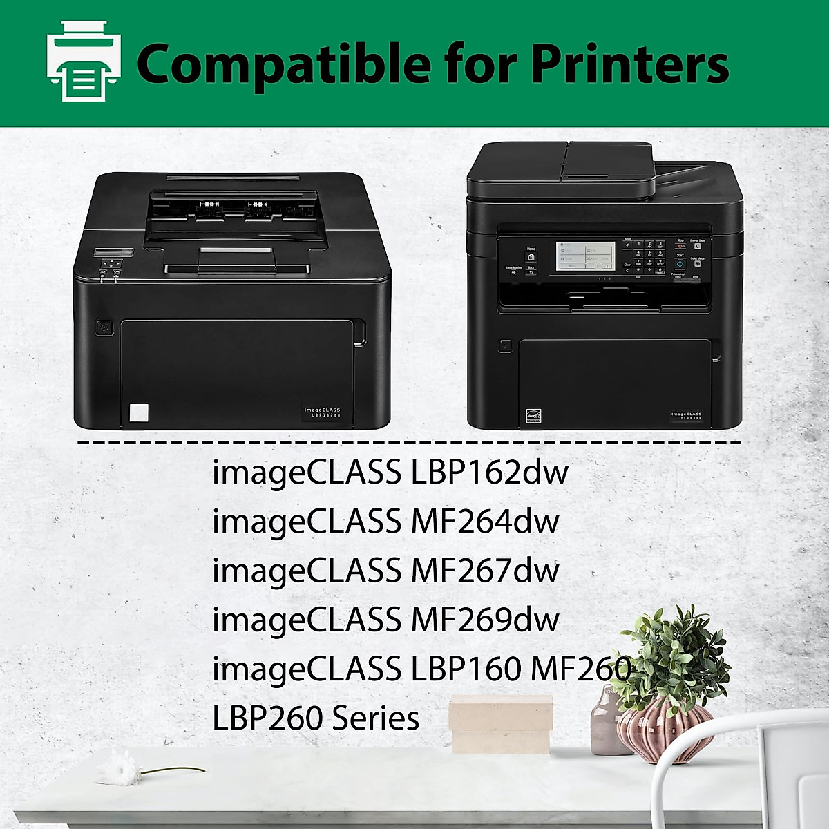 051 Drum Unit Compatible Replacement for Canon 051 Drum Unit Work with imageCLASS MF264dw MF267dw MF269dw LBP162dw LBP160 MF260 LBP260 Series Laser Printer(1 Pack, 23,000 Pages)