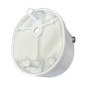 Desunia Closet Rod Support Flanges with Rear Pin | Heavy Duty 32mm Diameter Clothes Pole End Sockets for Wardrobes | Gloss White | 10 Pack