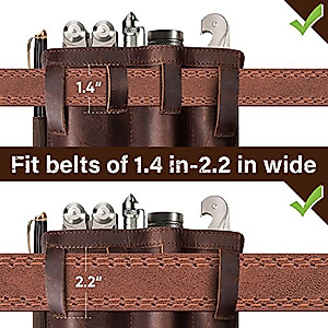 Froskey Leather Multitool Sheath, Leatherman Sheath, EDC Belt Organizer for Work, EDC Pocket Organizer fit Belt for 1.4 in-2.2 in, Gifts for Men