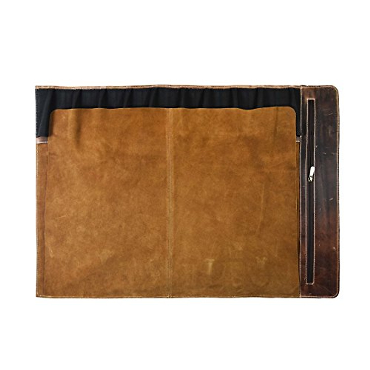 Leather Knife Roll Storage Bag, Elastic and Expandable 10 Pockets, Adjustable/Detachable Shoulder Strap, Travel-Friendly Chef Knife Case (Dark Brown, Leather)