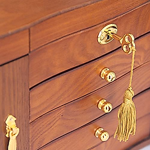 TITISKIN Large Wooden Jewelry Box for women Jewel Case Cabinet Armoire Ring Necklacel Gift Storage Box Organizer