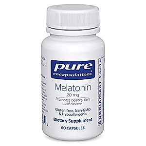 Pure Encapsulations Melatonin 20 mg | Supplement to Support Natural Sleep Cycles, Cells, and Tissues* | 60 Capsules