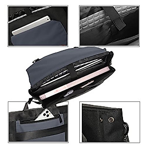 DOB SECHS Briefcases for Men, Laptop Bag 15.6 inch, Small Messenger Bag for Men Women, Satchel Bags for Men, Waterproof Laptop Messenger Bag, Computer Bags for Laptops/Macbook/Notebook, Black