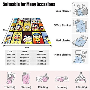 Blanket Throw Blanket with Fun Soft Flannel Light Luxury Comfortable Warm Plush Sufiber Blanket Bed Sofa Living Room 50''x40''