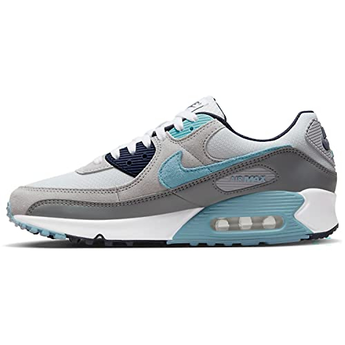 Nike Air Max 90 Men's Shoes (Pure Platinum/Worn Blue, us_Footwear_Size_System, Adult, Men, Numeric, Medium, Numeric_9)