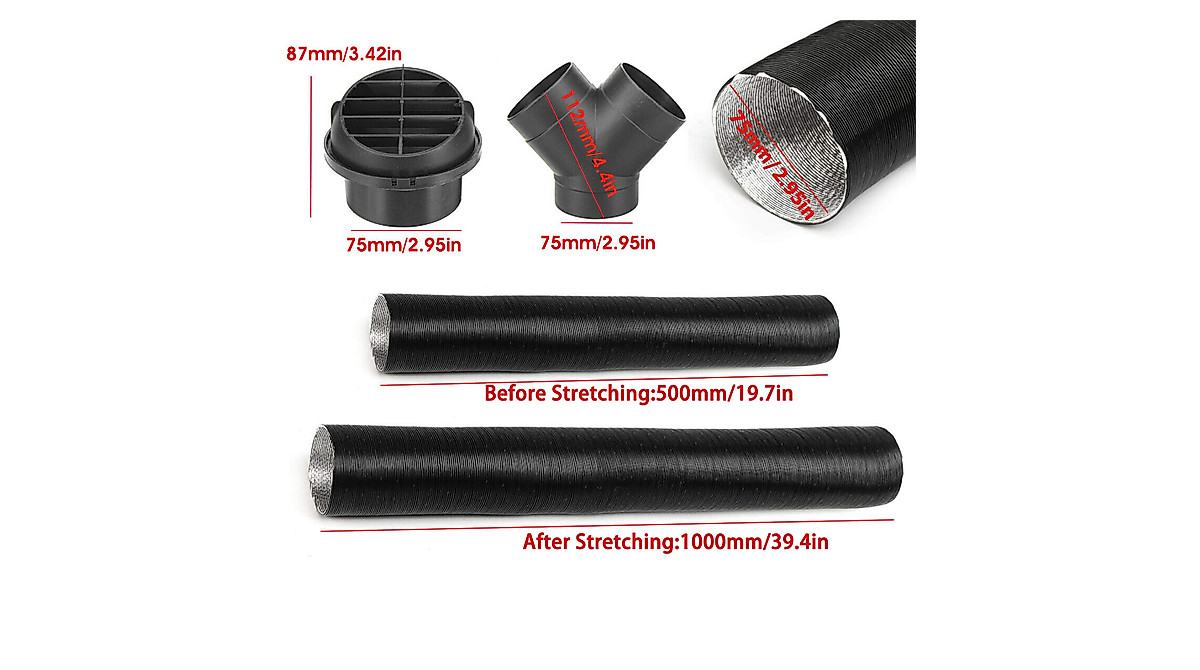 VISLONE Diesel Heater Exhaust Pipe Kit – Durable & Easy Install