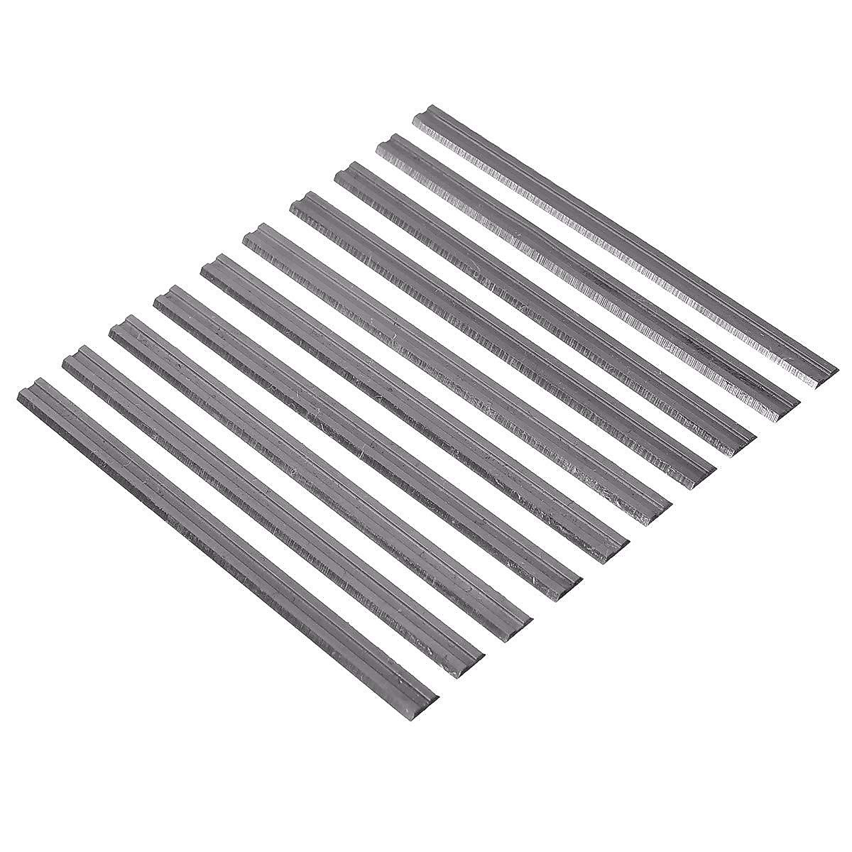 3-1/4 82mm Carbide Tipped Planer Blades Knife Portable Hand Wood Razor For DeWalt DW680K D26677K Bosch PL1632 PL2632K Makita KP0810 KP0800K WEN 6530 B&D Craftsman Ryobi Hitachi most Hand Planer 10pc
