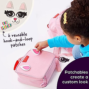 Highlights Customizable Critter Creator 15" Backpack Set for Kids with 15" Pink Backpack, Insulated Lunch Box, and Leakproof Water Bottle, For Boys and Girls Ages 3+