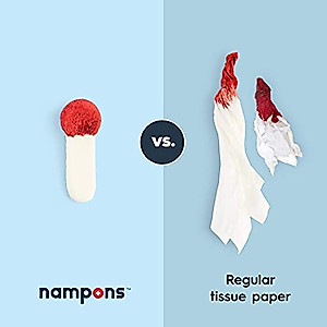 Nampons for Nosebleeds - 6 Nasal Plugs with Clotting Agent to Stop Nosebleeds Fast. Trusted by Doctors, Nurses and First Responders. Safe and Effective for Children, Adults, and Seniors